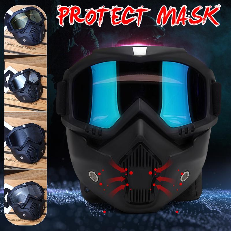 Buy Adjustable Motorcycle Protective Full Face Mask Anti Splash ...
