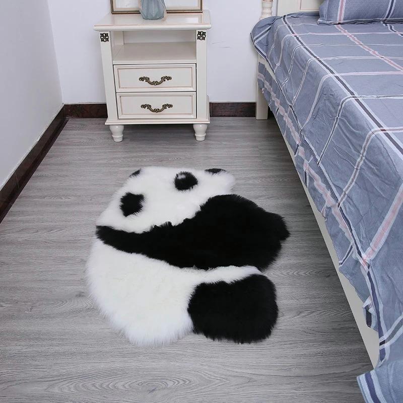 Cheap Non-slip Animal Rug Long Fluff Panda Koala Mat Faux Fur Carpet ...