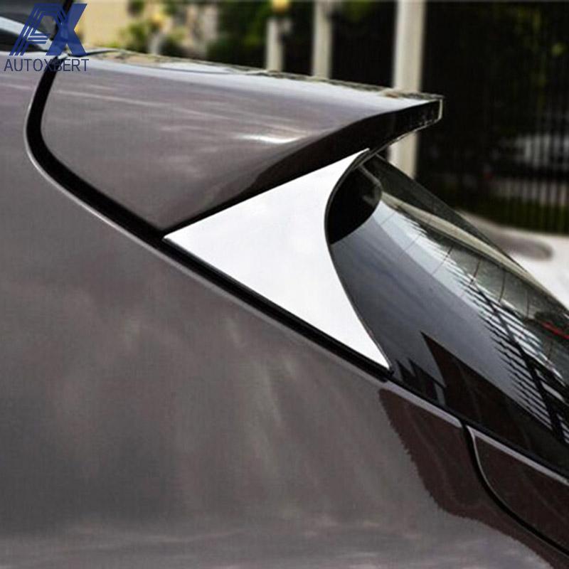 Buy Car Styling Chrome Rear Window Side Spoiler Cover Trim Triangle For ...