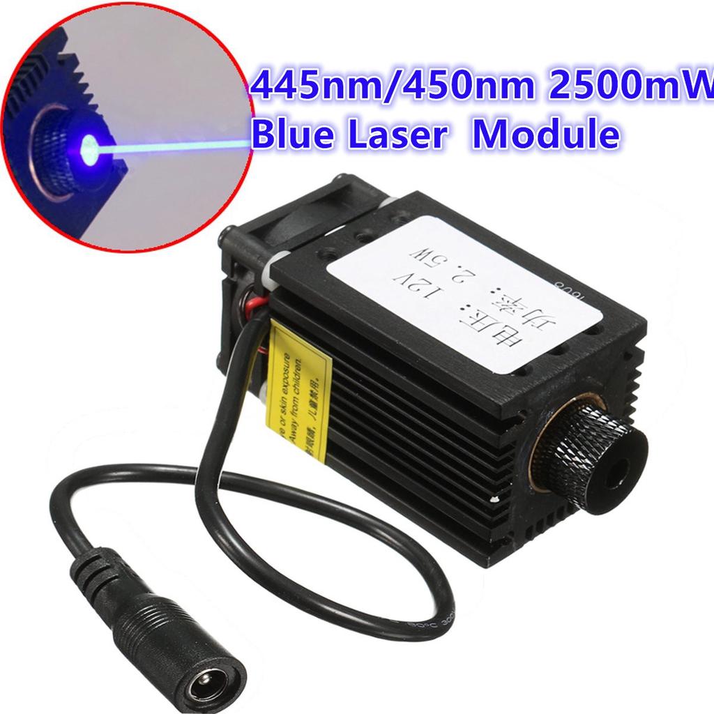 Buy 1Pcs 2500Mw 2.5W 445Nm 450Nm Blue Laser Module For Diy Cnc Cutter ...