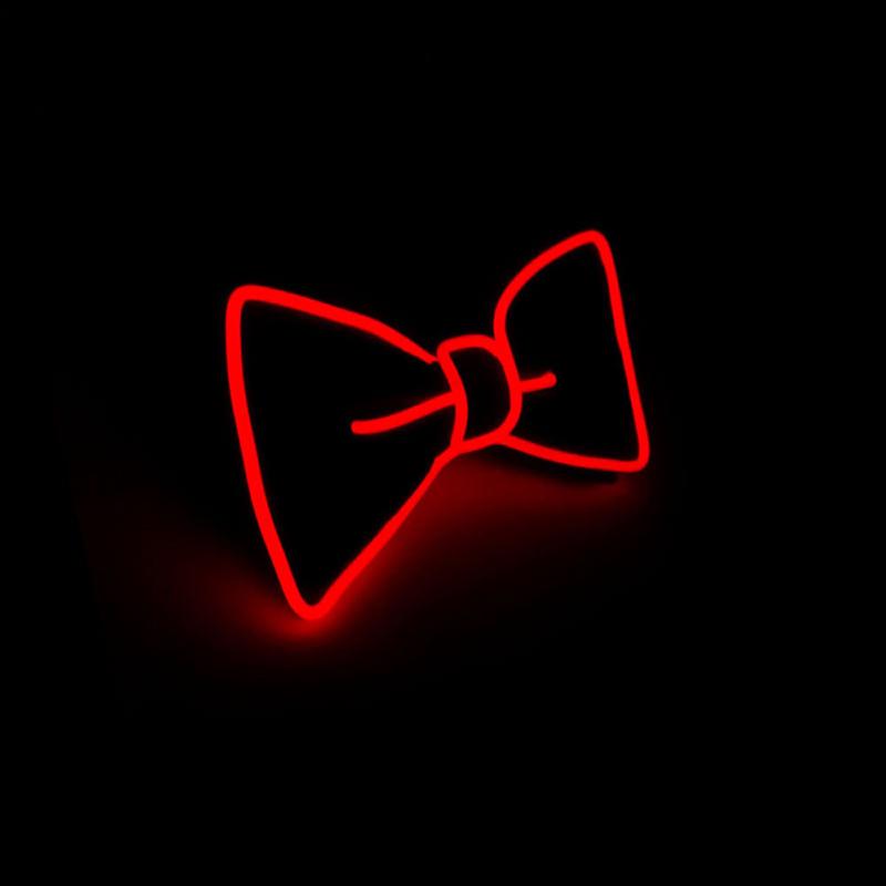 Buy 1PCS Men Luminous Tie Luminous Neon Light Up Bow Tie LED Wire ...