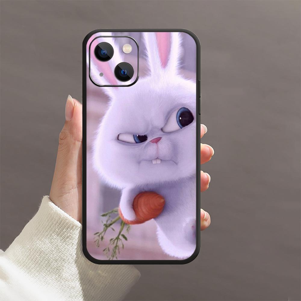 Snowball Pet Cute Rabbit Phone Case For Iphone Xiaomi Mi Samsung Galaxy ...