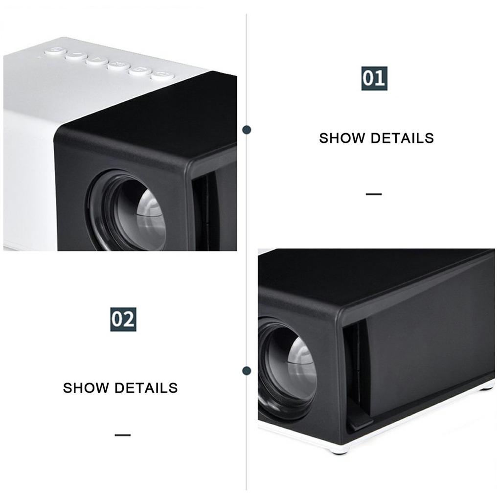 Buy J9 Mini Projector Full High Definition LED Support AV CVBS Hdmi ...