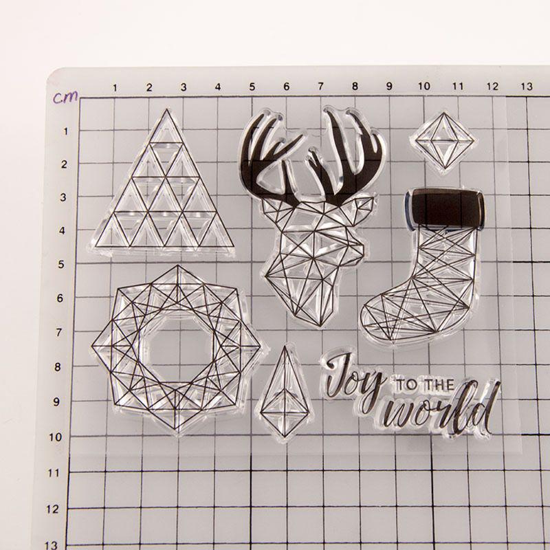 Christmas Elk Sock Silicone Clear Stamp Cling Seal Scrapbook Embossing ...