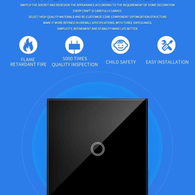 Buy Touch Switch Power Led Panel Wall Lamp Light Sensor Switches AC100 ...