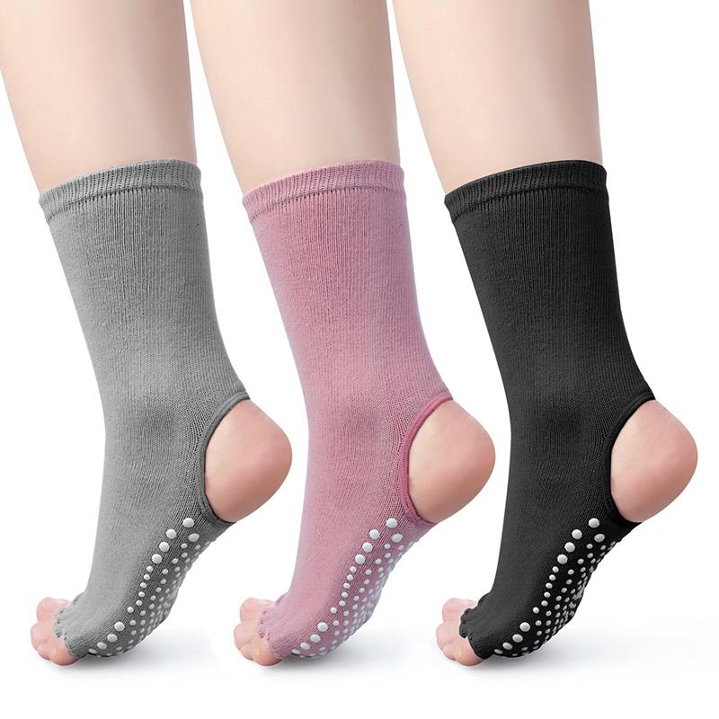 Ladies Hollow Out Antiskid Medium Stocking Breathable Toe Socks 6colors ...