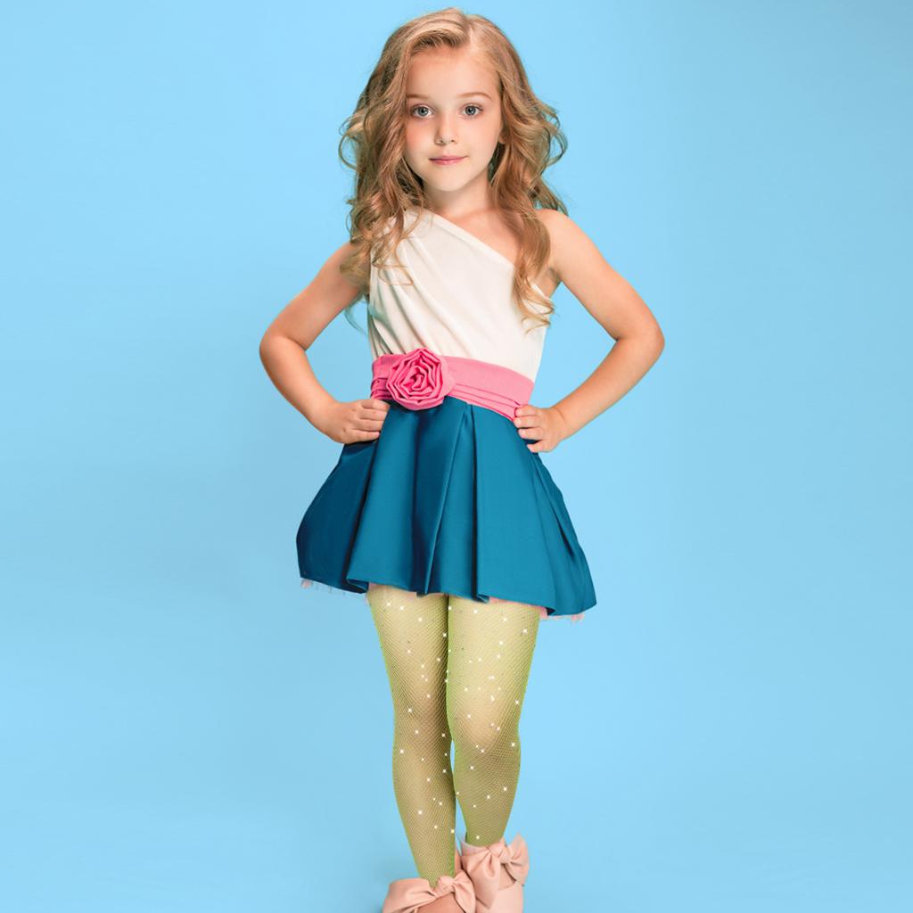 Buy 5 Pairs Girls Glitter Fishnet Stockings Kids Tights Bling Mesh ...