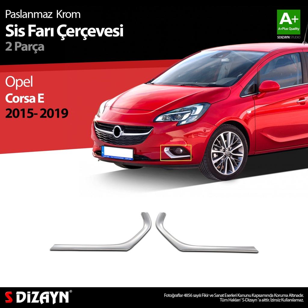 Buy For Opel Corsa E Chrome Fog Light Frame 2 Pcs 2015-2019 at ...