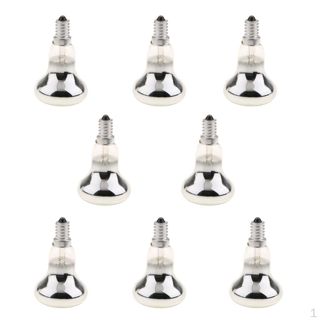 Buy 8Pcs R50 Reflector Tungsten Filament Spotlight Bulb Lamp SES E14 ...