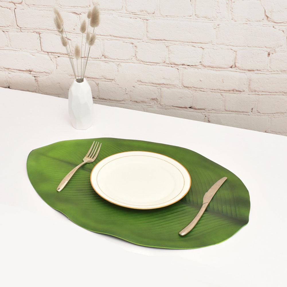 Buy Banana Leaf Table Mat Placemat Simulation Plant Desktop Decoration ...