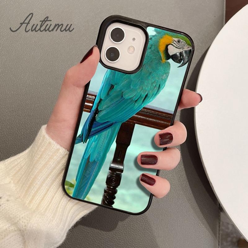Buy Macaw Parrot Bird Watercolor Phone Case for iPhone 11 12 13 14 Pro ...