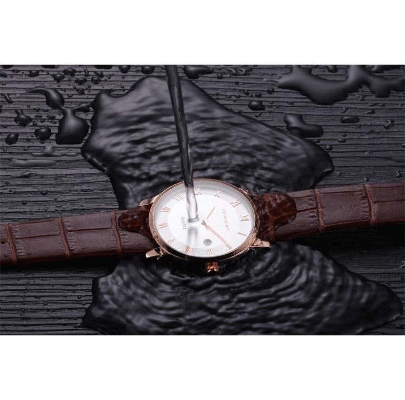 Buy SANDA 7mm Super Slim Men's Watches Leather Business Leisure ...