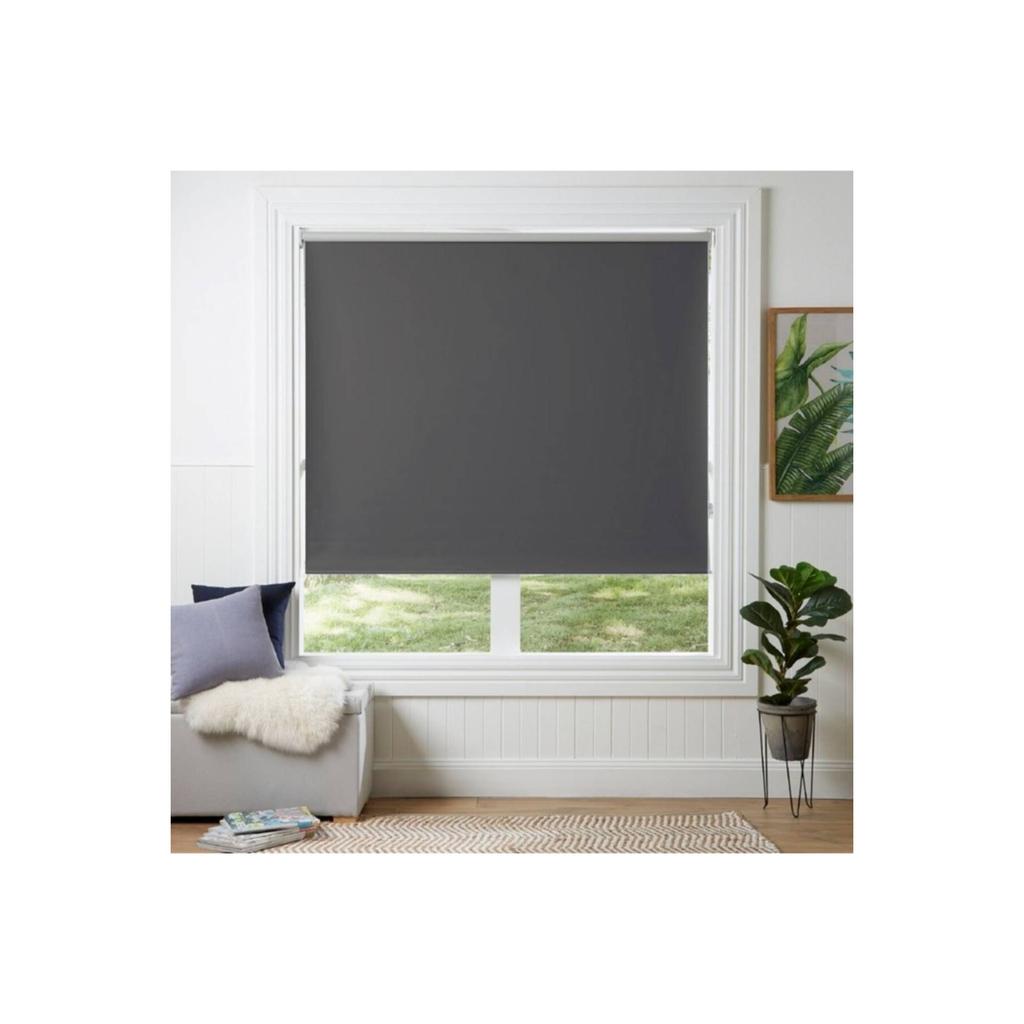 Cheap Roller Blinds for Windows Lightproof Blackout Blackout Dark Gray ...