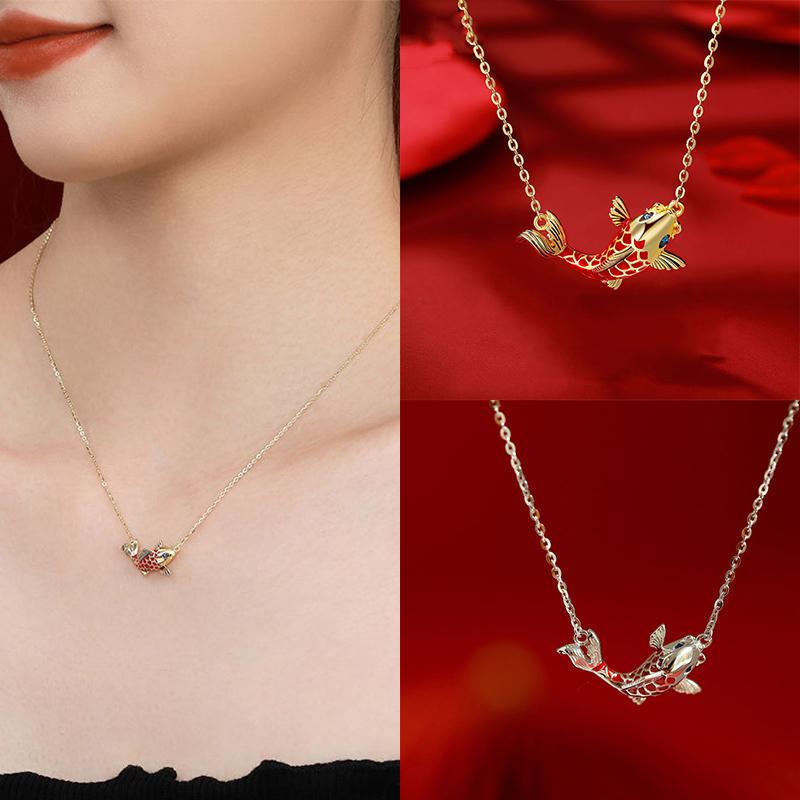 Satın alın Fashion Gifts Red Koi Necklace Goldfish Fashion Clavicle ...