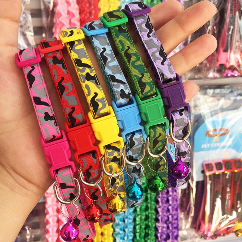 Buy Camouflage Print Adjustable Pet Neck Strap Dog Cat Puppy Bell ...