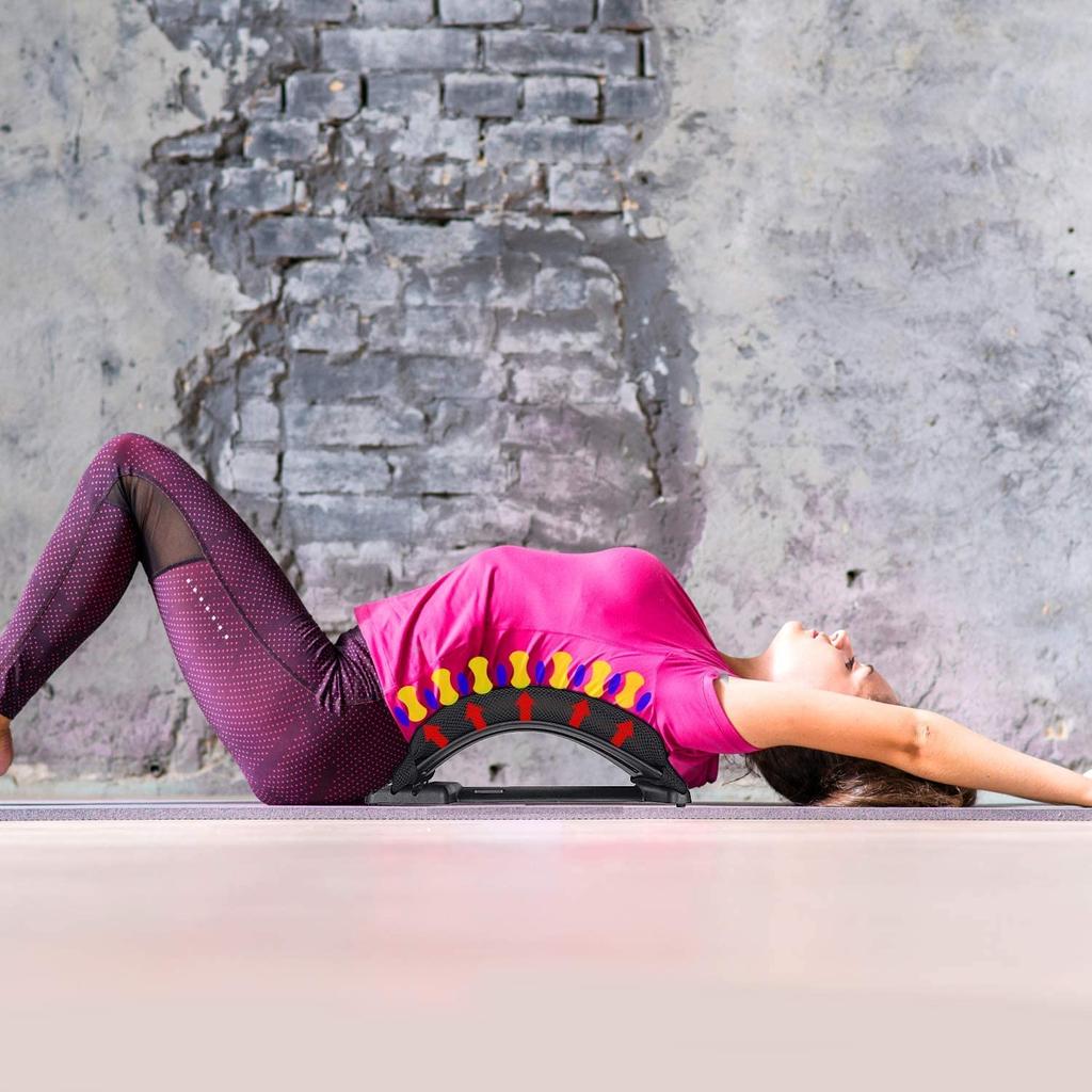 Buy Multifunctional Back Stretch Device Massager and Memory Foam Lumbar ...