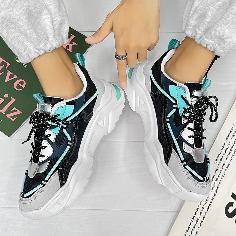 Men Clunky Sneakers Shoes Basketball Sneakers Running Shoes Athletic ...
