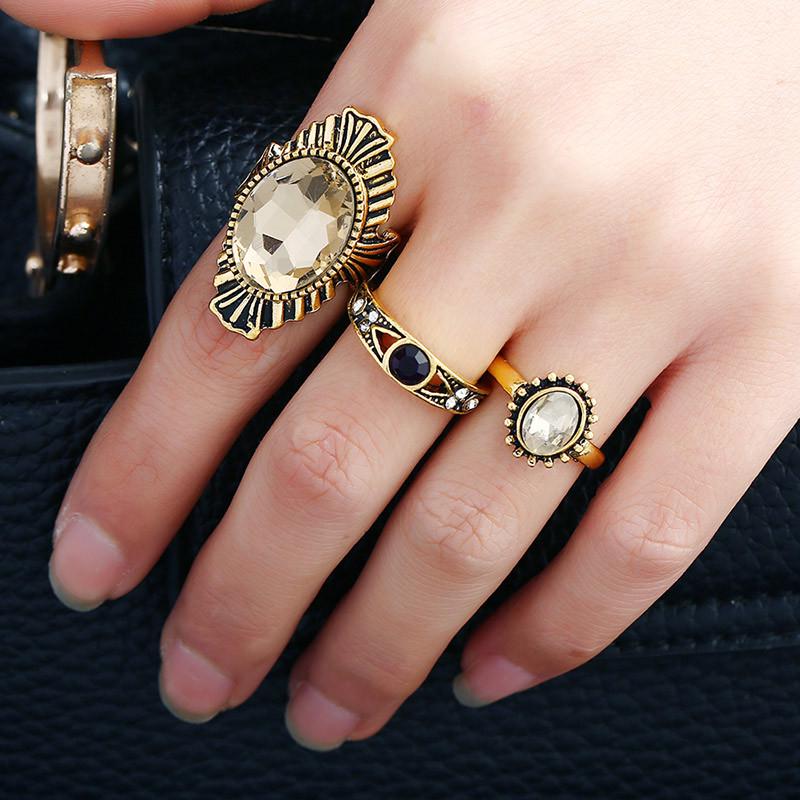 Buy Three-piece Girl's Alloy Acrylic Ring at affordable prices — free ...
