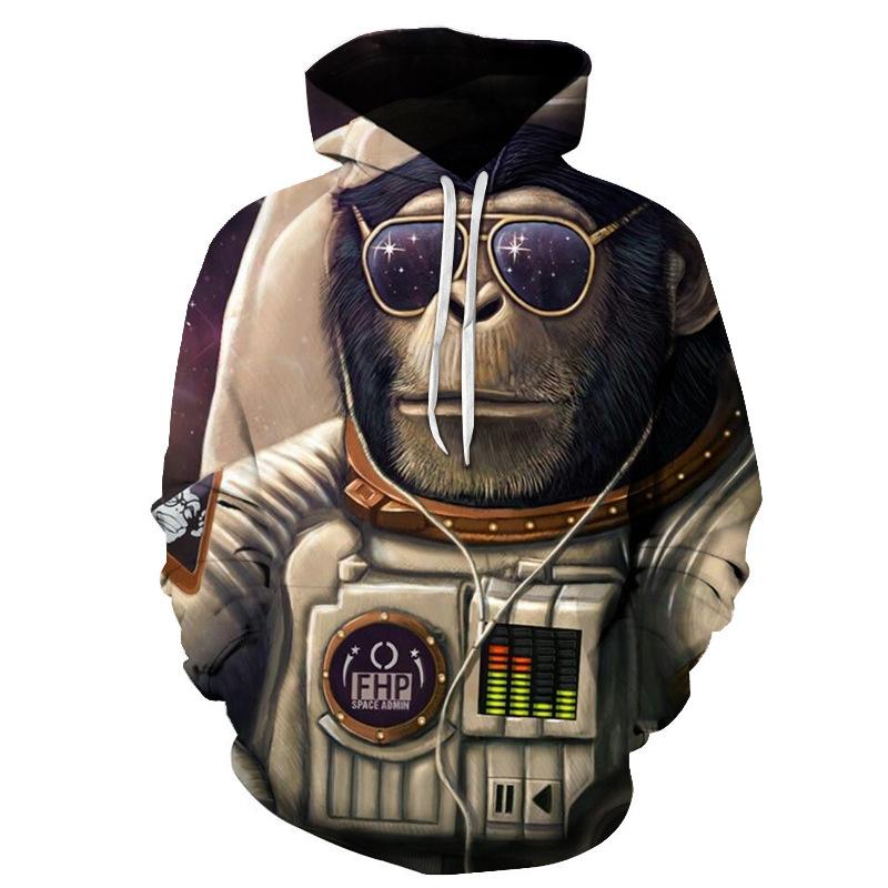 Buy Spring Autumn Men Women 3D Glowing Elk Print Hoodies Sweatshirts ...