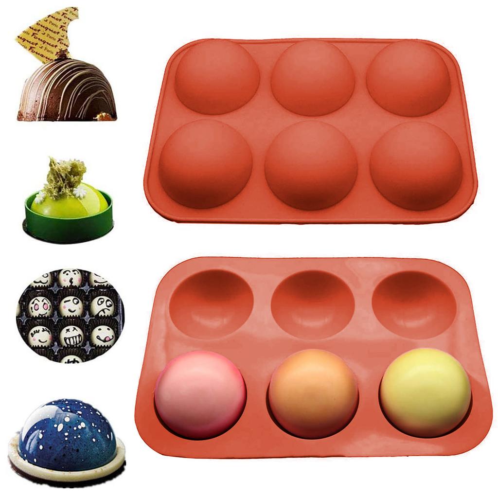 Buy Half Ball Sphere Silicone Cake Mold Muffin Chocolate Cookie Baking ...