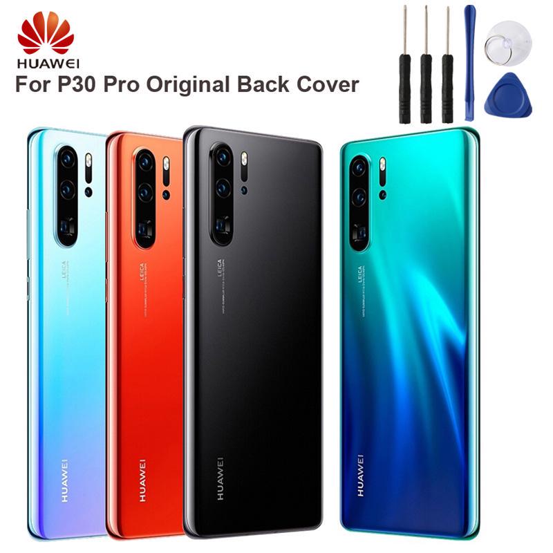 Buy Original HUAWEI Back Battery Glass Cover Door Housing For Huawei P30 Pro P30PRO Back Rear ...
