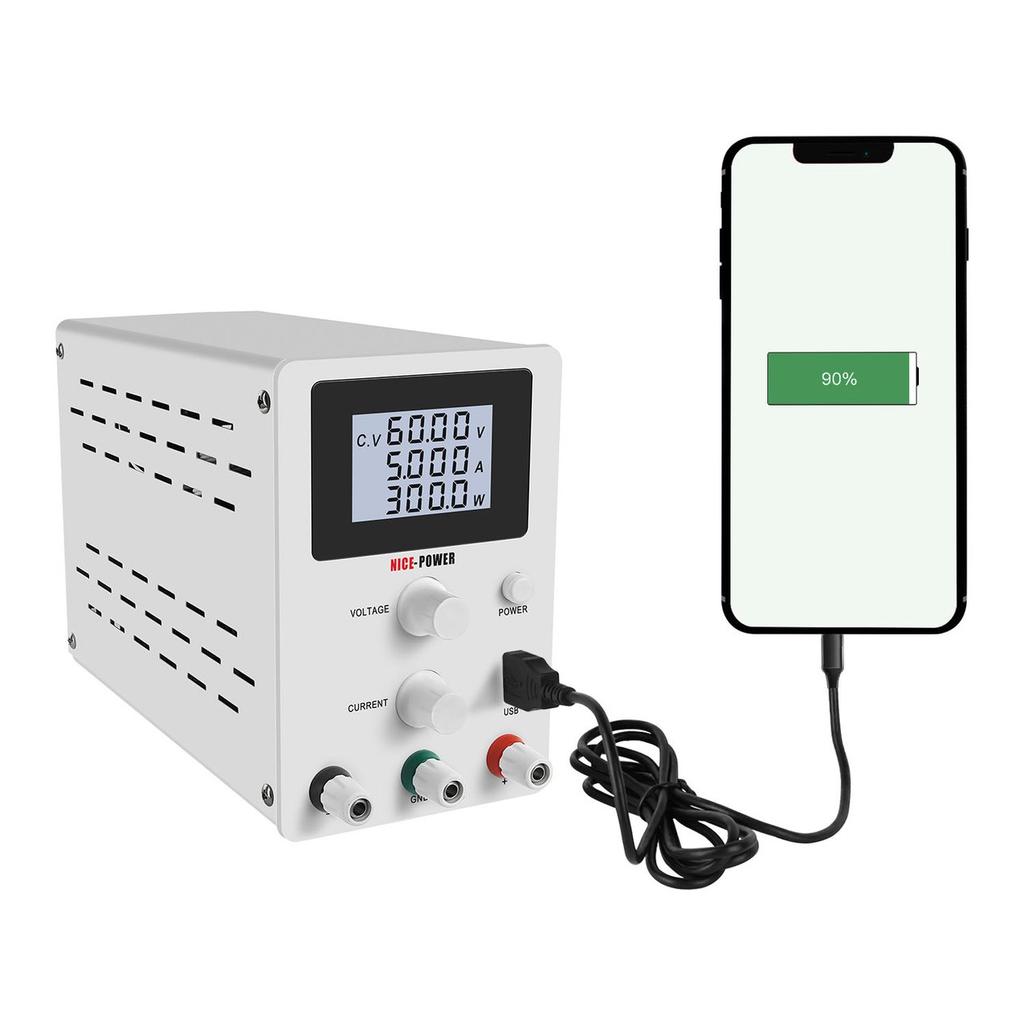 Buy Usb Dc Laboratory 60V 5A Regulated Lab Power Supply Adjustable ...