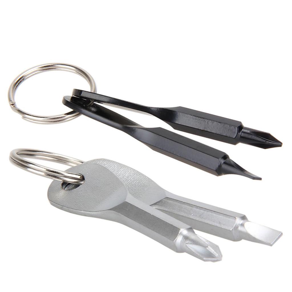 Buy 2pcs Key Ring Screwdriver EDC Tool Set Outdoor Pocket Mini Tool ...