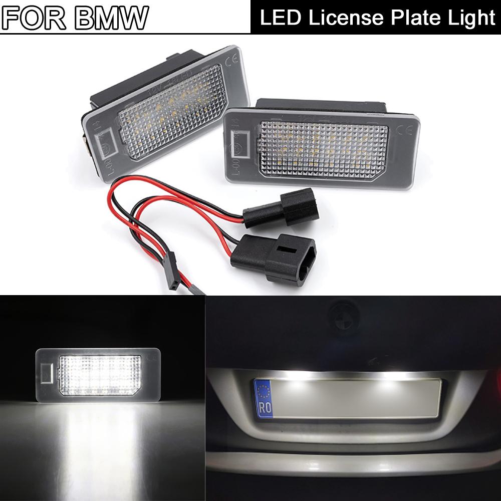 Buy 2Pcs White LED License Plate Light Number Plate Lamp For BMW 1/2/3 ...