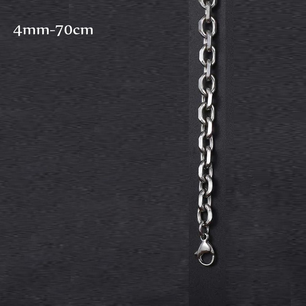 Köp 3mm/4mm Punk Gothic Cool Silver Color Link Chain Metal Collar Choker Stainless Steel ...