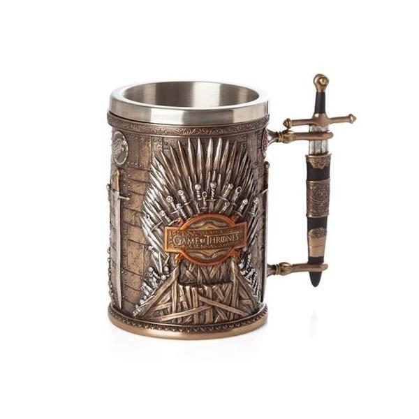 Stainless Steel Resin Mugs Iron Throne Seven Kingdoms 3D Medieval Beer ...