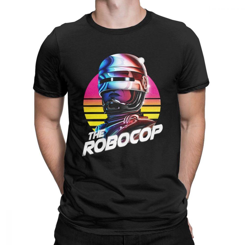 Buy Men's T-Shirt Robocop T Pure Cotton Sleeve Shirt Short Robot Action ...