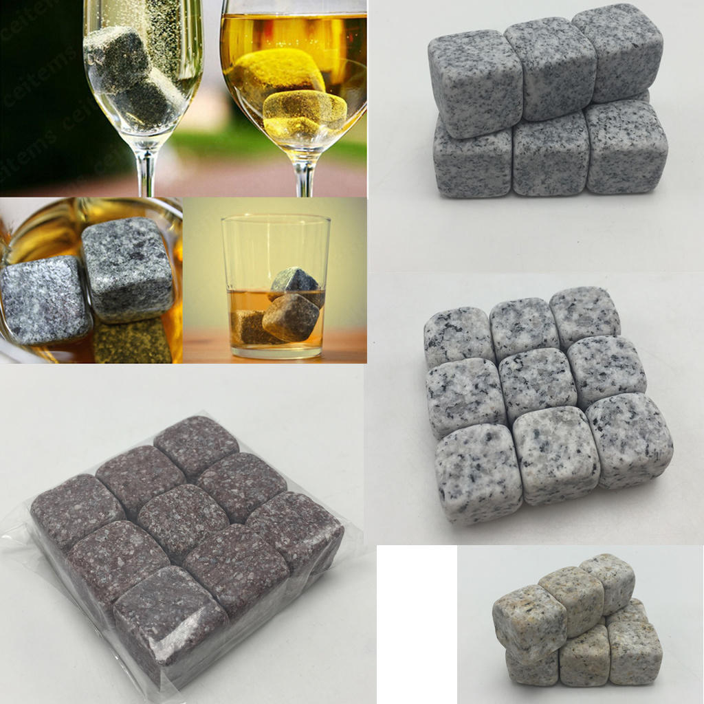 Buy 9 Pieces Whisky Ice Stones Wine Drinks Cooler Cubes Whiskey Rocks ...