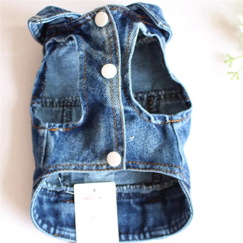 Buy Denim Dog Clothes Cowboy Pet Dog Coat Puppy Clothing for Small Dogs ...