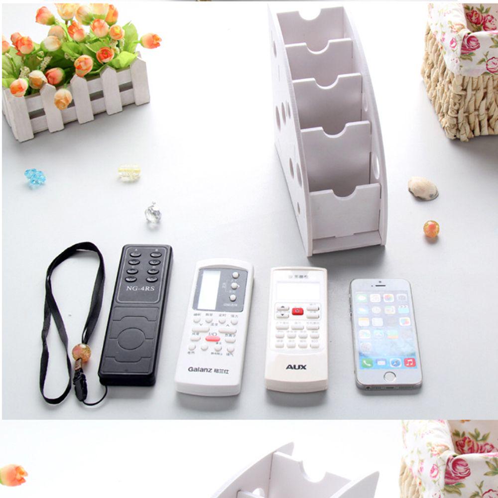 Buy Wood Panel Desktop Control Remote Box Fresh Simple Storage at ...