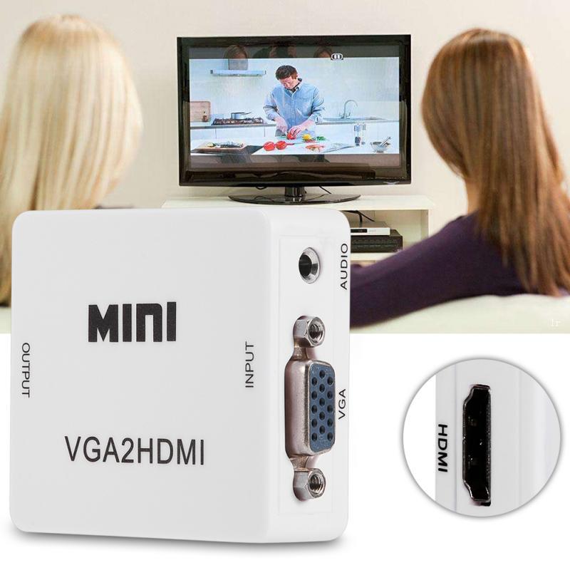 Buy Mini VGA To HDMI Converter 1080P VGA2HDMI Adapter For PC Laptop DVD ...