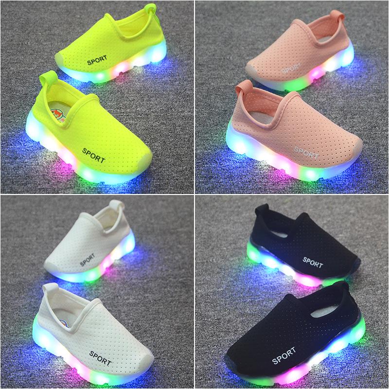 Buy Fashion Kids Boys Girls Sports Trainers LED Light Up Luminous ...