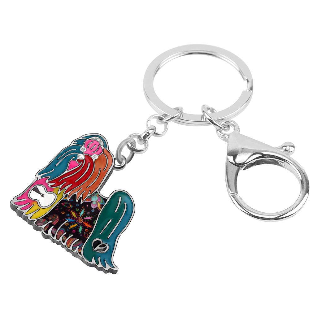 Satın alın Enamel Alloy Sweet Maltese Dog Keychains Fashion Purse ...