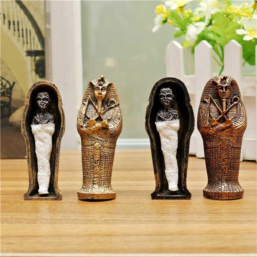Buy Resin Egyptian Egypt Pharaoh Coffin Figure Statue Sculpture ...
