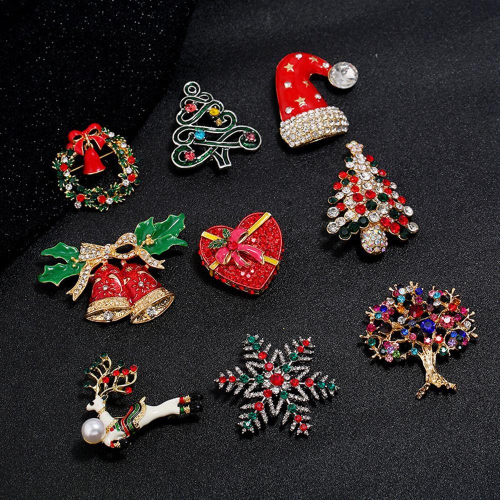 Kaufe Gift Christmas Tree Bells Christmas Hat Christmas Brooch Xmas ...