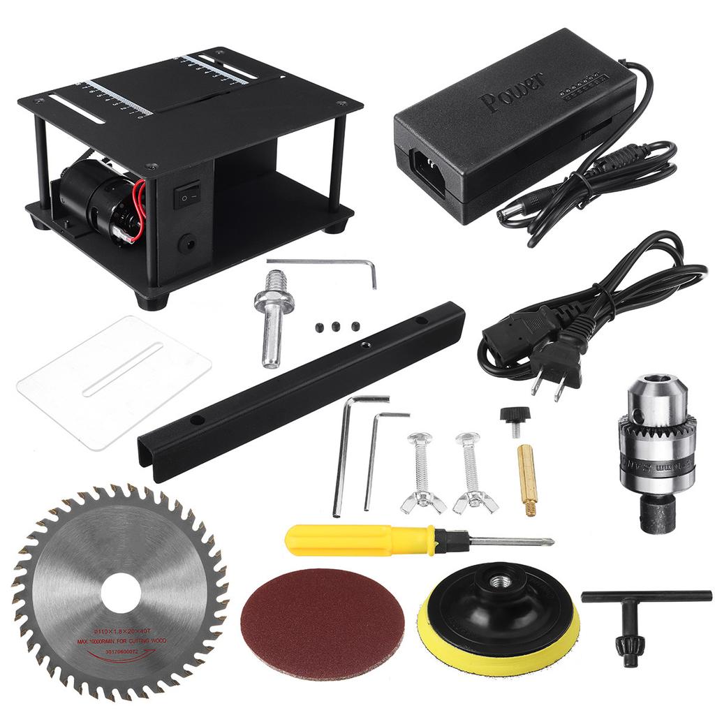 10000 rpm / min Kesme Mini Masa Testere DIY Ahşap İşleme Yeşim Masa ...