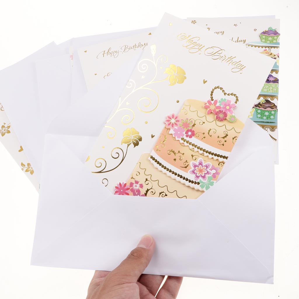 Buy 6pcs/set Happy Birthday Greeting Card With Envelope Baby Shower ...