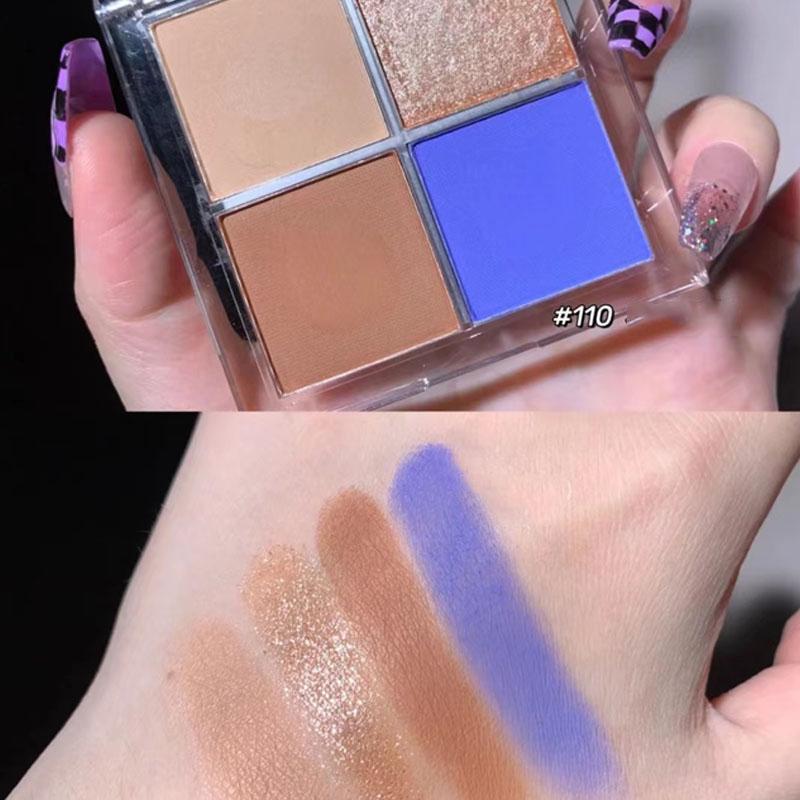 Buy Jennysee Interesting Eye Shadow Four-color Olive Green Blue Low ...