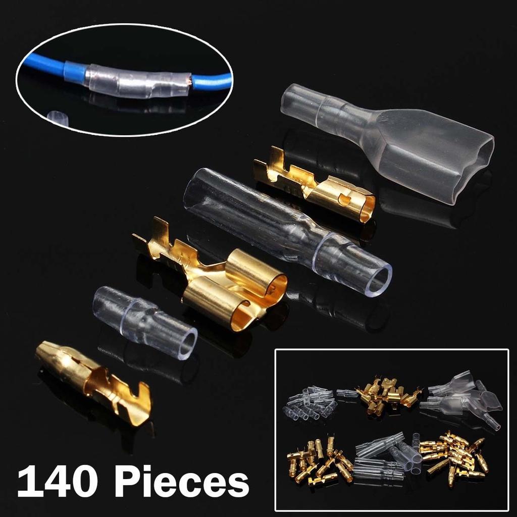 Buy 140pcs Car Male Female Electric Terminal Connectors Terminal ...