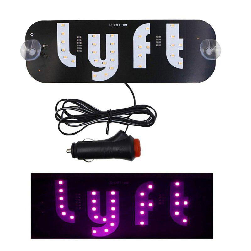 Buy Uber LED Signs 12V Car LED Windshield Lyft Panel Light Car Window ...