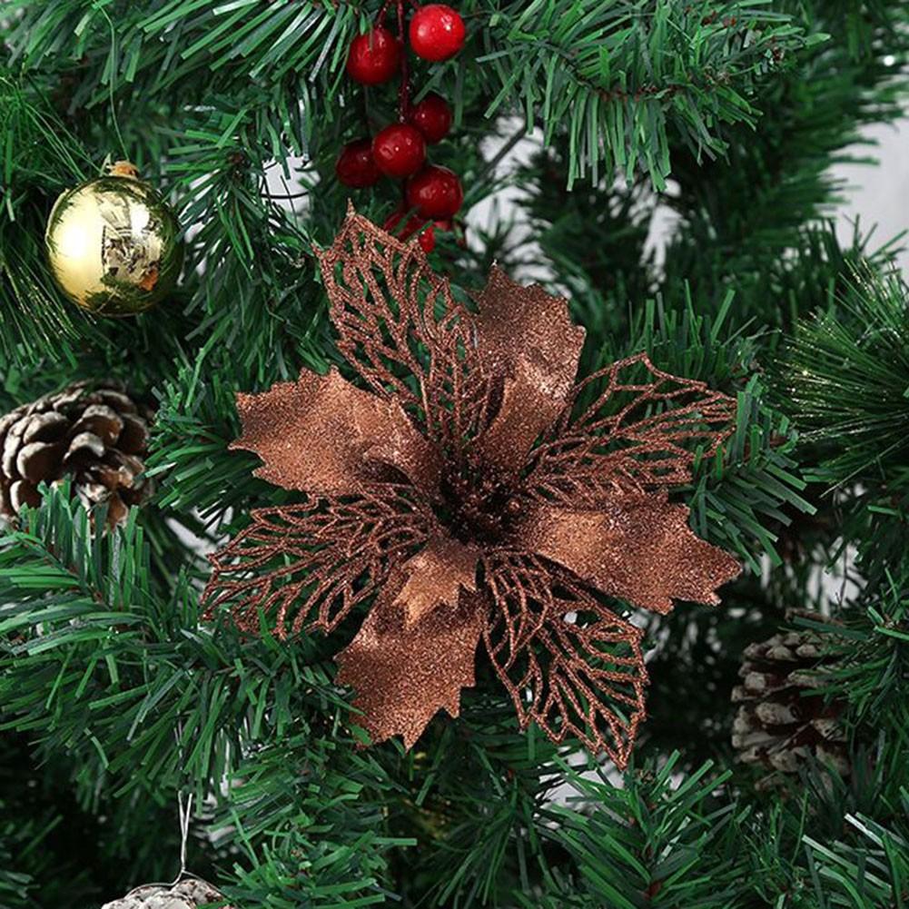 Buy Poinsettia Christmas Flower Tree Decoration Xmas Party at ...