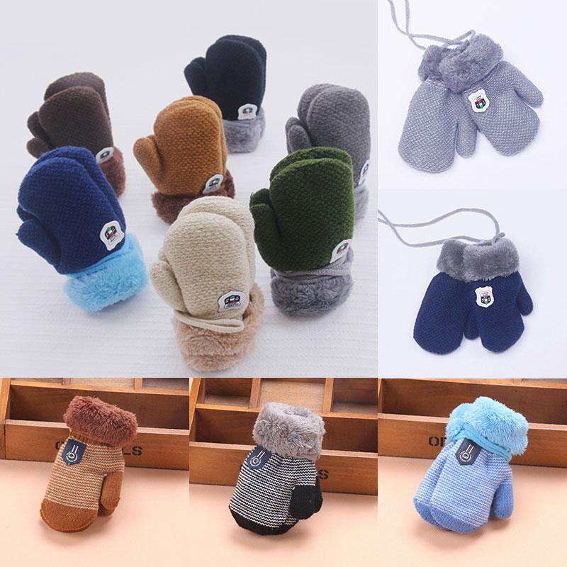 Mittens Baby Newborn AIDIER Baby Winter Mittens On String For 0-3 Years ...