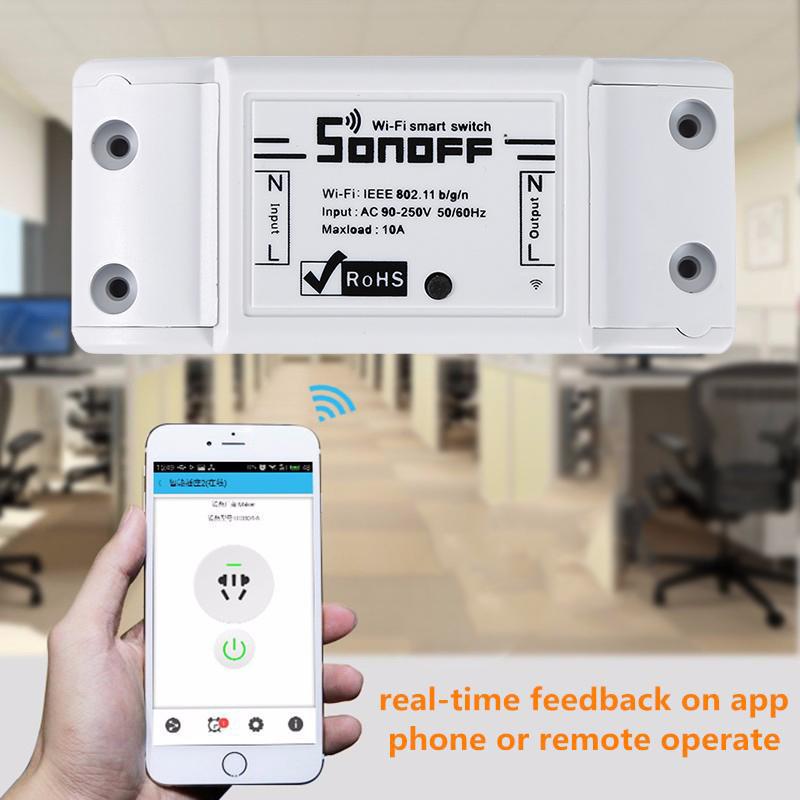 Buy Sonoff Smart Home WiFi Wireless Switch Module Wireless Remote Light ...
