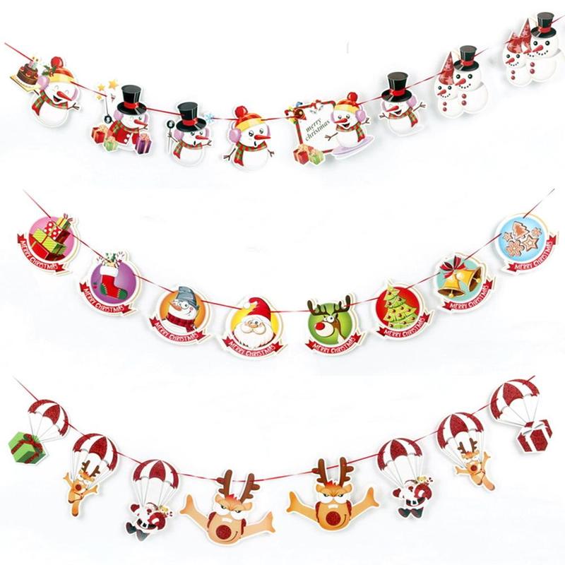 Buy Christmas Decoration Banner Flag New Year Party Decoration Santa ...