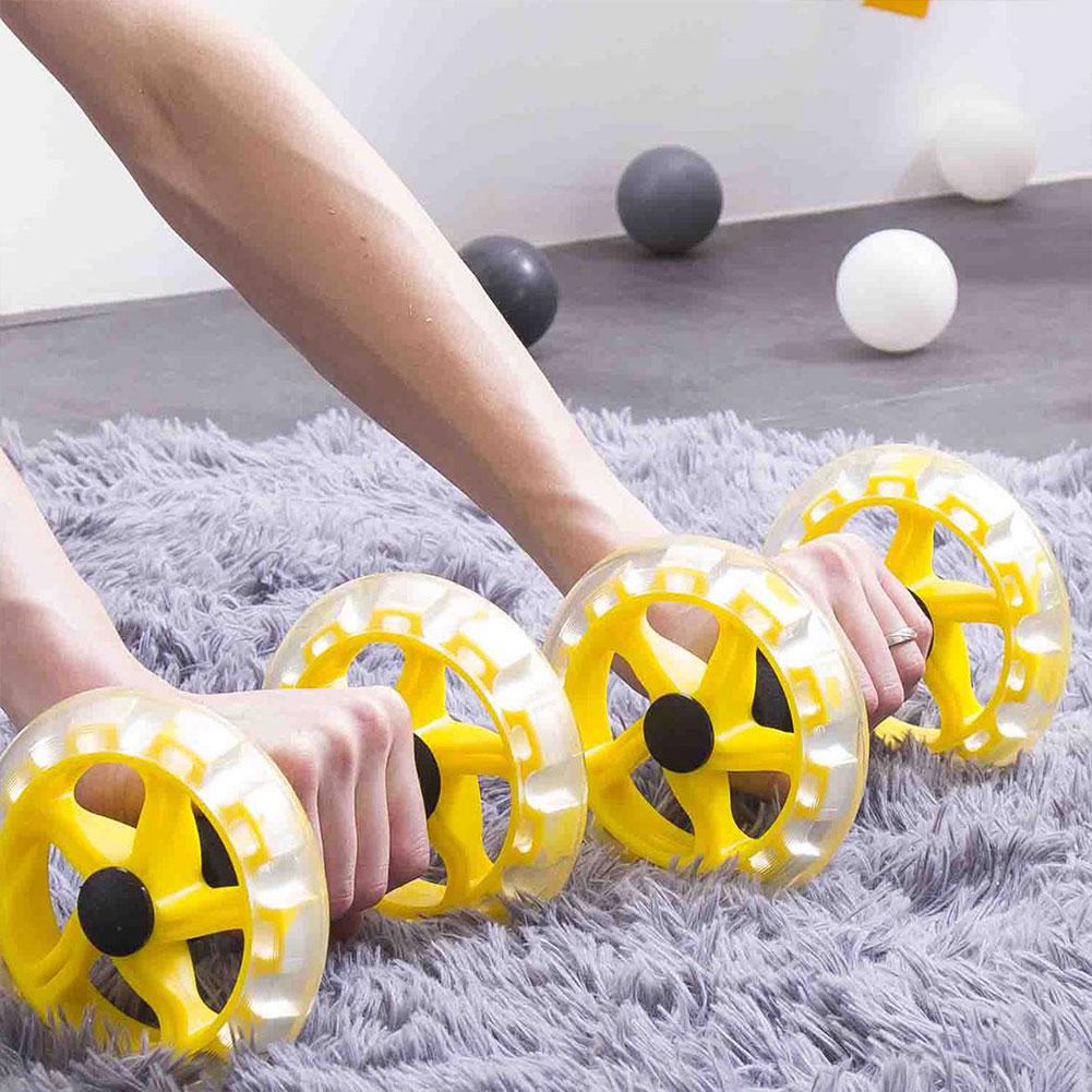 Buy 2Pcs Exercise Roller Trainer Muscle Gym Wheel Fitness Equipment at ...