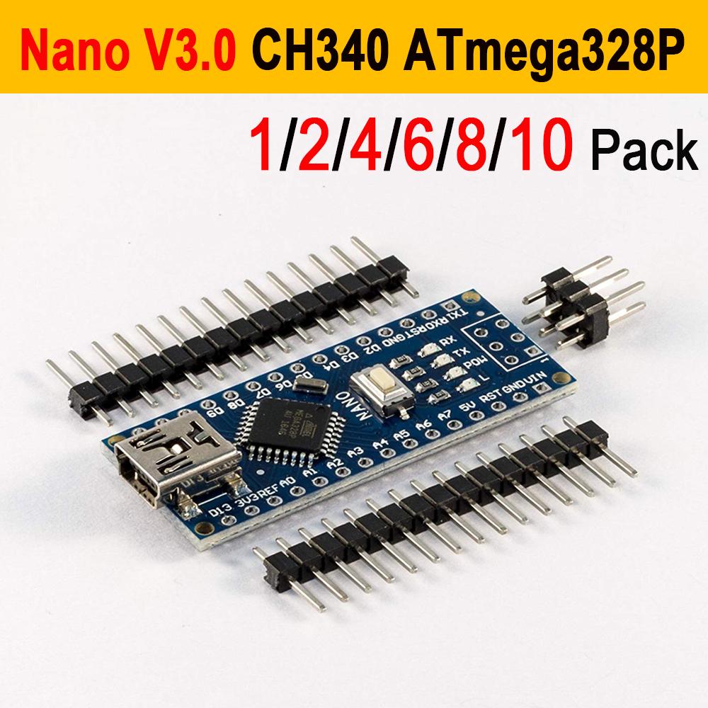Arduino Nano V3.0 (ATMEGA 328P) MULTIPACK WITH CH340G 5V 16M COMPATIBLE ...
